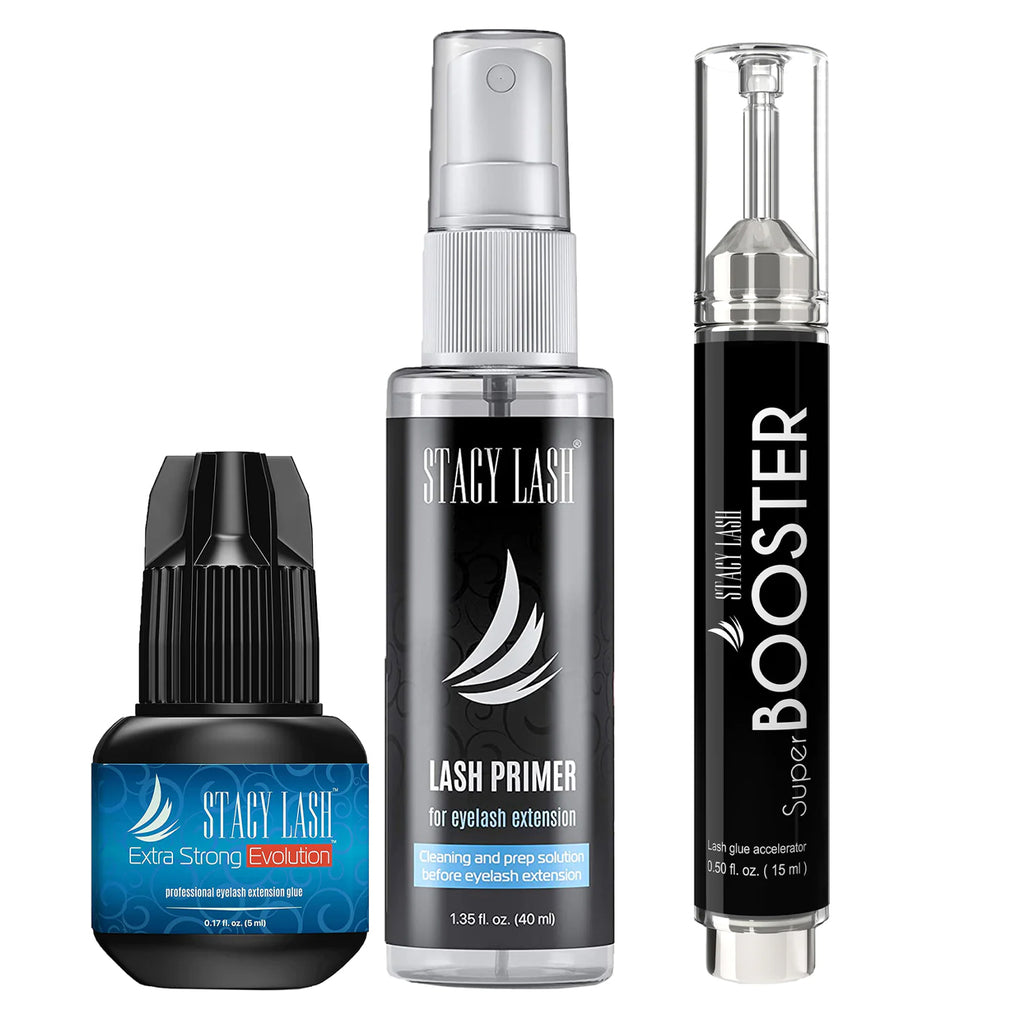 Stacy Lash Bundle: Extra Strong Evolution 5ml & Primer 40ml & Booster 0 ...