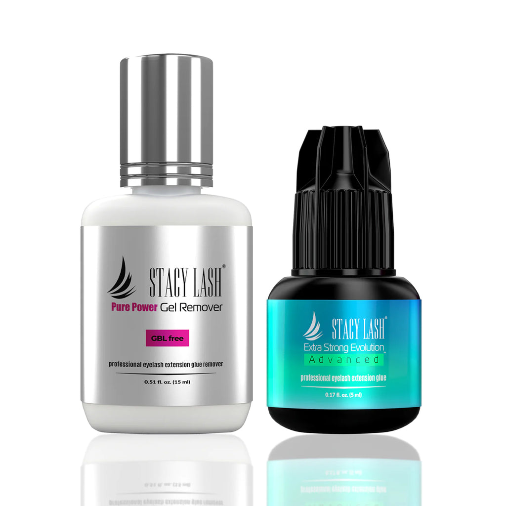 Stacy Lash Bundle: Advanced Eyelash Extension Glue 5ml & Pure Power Gel ...